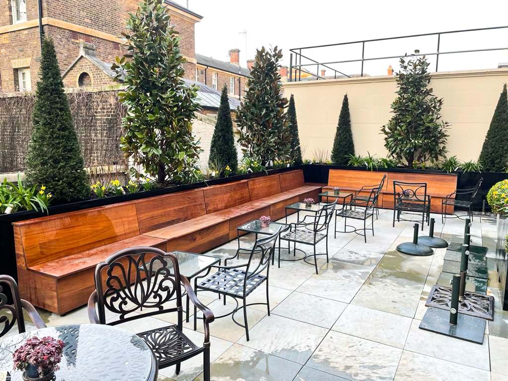 Bespoke Fibreglass Planters for Terrace | Livingreen Design