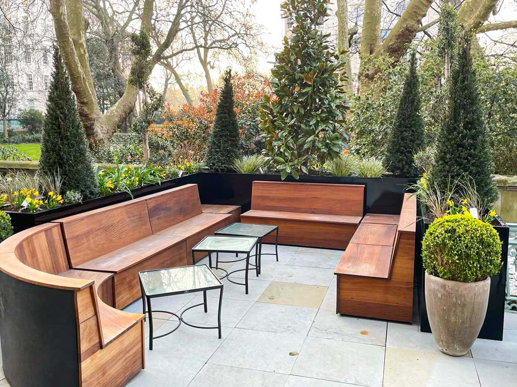 Bespoke Fibreglass Planters for Terrace | Livingreen Design