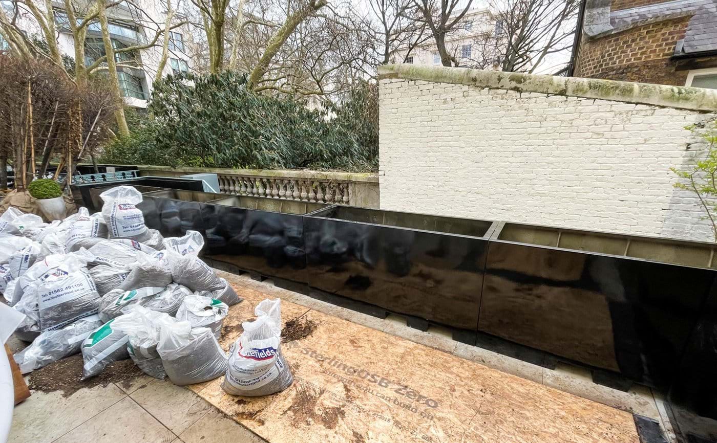 Bespoke Fibreglass Planters for Terrace | Livingreen Design